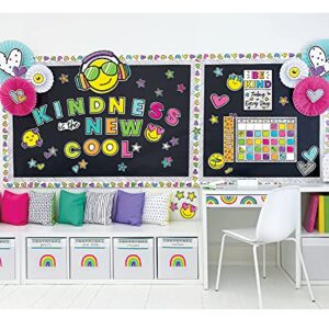 Carson Dellosa Kind Vibes Motivational Mini Bulletin Board Set—Kindness Counts Header with Inspirational Messages, Homeschool or Classroom Decor (15 pc)