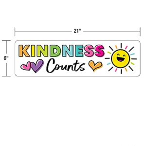 Carson Dellosa Kind Vibes Motivational Mini Bulletin Board Set—Kindness Counts Header with Inspirational Messages, Homeschool or Classroom Decor (15 pc)