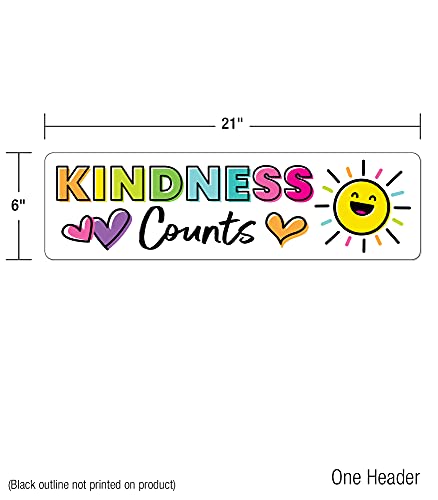 Carson Dellosa Kind Vibes Motivational Mini Bulletin Board Set—Kindness Counts Header with Inspirational Messages, Homeschool or Classroom Decor (15 pc)