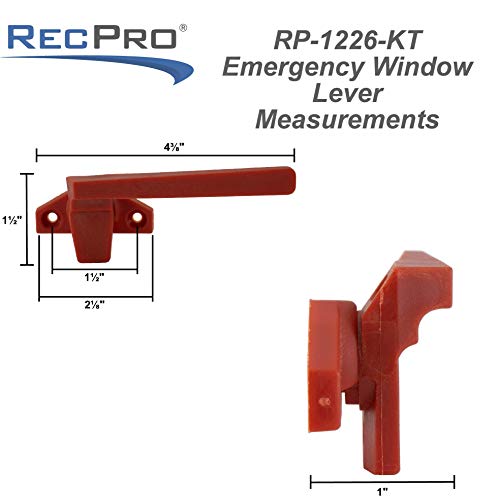 RecPro RV Window Egress Latch Pair | Left and Right | Emergency Exit Handle | Escape Lever