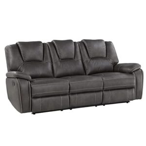 steve silver katrine charcoal pu manual sofas, 83.5 x 36 x 39