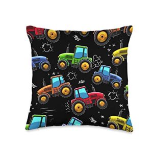 farm tractor throw pillows awesome farm room decor for toddler boy tractor gift throw pillow, 16x16, multicolor