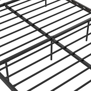 Mr. Kate Primrose Metal Bed with Secured Slats, Headboard and Footboard, Queen Size Frame, Black