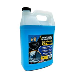 MWC Windshield Washer Fluid, Ready to Use, Removes dirt, Safe for the environment, Removes grime, Streak Free Glass Cleaner,+ 32°F, 1 Gallon (3.78 Liters)