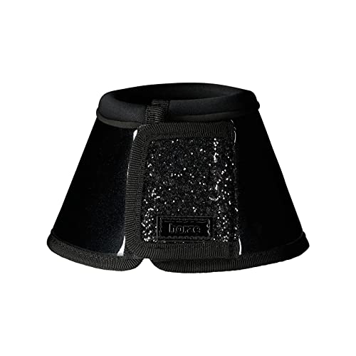 HORZE Bell Boots with Glitter - Black - Large