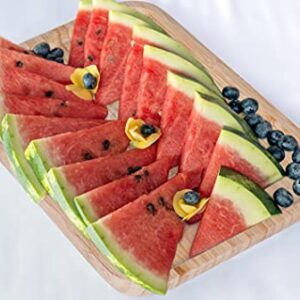 2-Pack 12 X 8 Inches Bamboo Trays ,Serving Tray Bamboo Breakfast Dinner Food Trays Coffee Tea Serving Tray Fruit platters for Home Hotel Restaurant