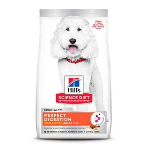 hill's science diet adult dry dog food, small bites, perfect digestion, chicken recipe, 3.5 lb. bag