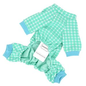 Ranphy Plaid Pet Clothes for Small Dog Jumpsuit Puppy Cat Pajamas Doggie Knitted Sweater Doggy Onesie Pjs Soft Onesie Overall Lightweight Pullover 4 Legged Pyjamas Sleeping Apparel Green L