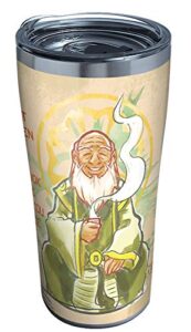 tervis triple walled nickelodeon - avatar insulated tumbler cup keeps drinks cold & hot, 20oz - stainless steel, uncle iroh