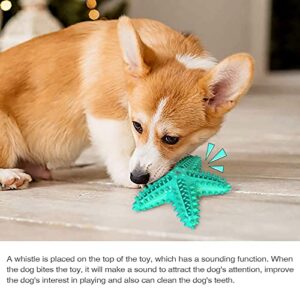 Carllg Dog Toys for Aggressive Chewers, Dog Teething Cleaning Toothbrush Toy, Durable Squeaky Interactive Starfish Puppy Toys for Small Medium Large Breed