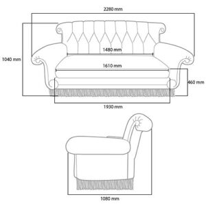 Friends Central Perk Coffee Shop 3-Seater Couch Authentic Replica | Upholstered Orange Sofa For Living Room, Guest Room, Media Room | 90 x 41 x 43 Inches