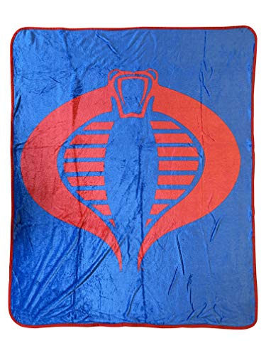 G.I. Joe Cobra Symbol Blue 80's Cartoon Printed Throw Blanket