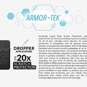 LIQUIPEL Armortek Liquid Glass Screen Protector - Universal Nano Liquid Screen Protector for Smartphones, Tablets, and Wearables - Increased Impact and Scratch Protection ($0 Protection Plan)