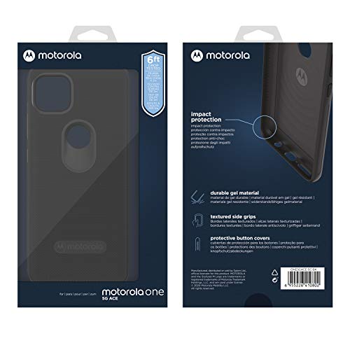 Motorola Essentials One 5G Ace (One 5G UW Ace) Protective Case- Black - Precision fit Shock Absorbing Cases for Enhanced Phone Grip, Style, Drop Protection for Your Device