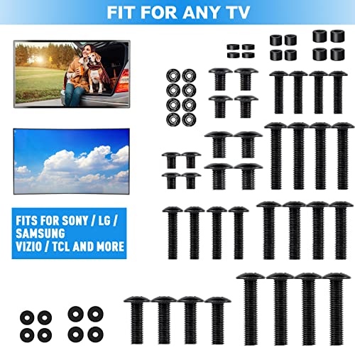 Mounting Dream TV Mounting Hardware TV Mount Screws Kit Comes with M4, M5, M6, M8 TV Mount Screws, Includes Spacers and Washers, Fits Any TVs Up to 82 Inch, Works with Any TV Wall Mount MD5754