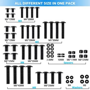 Mounting Dream TV Mounting Hardware TV Mount Screws Kit Comes with M4, M5, M6, M8 TV Mount Screws, Includes Spacers and Washers, Fits Any TVs Up to 82 Inch, Works with Any TV Wall Mount MD5754