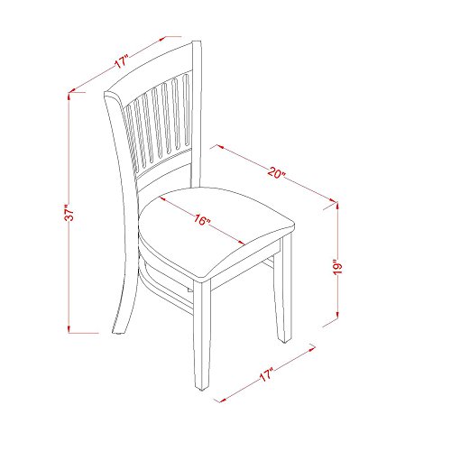 East West Furniture VAVA9-LWH-C Dining Set, 9-Piece