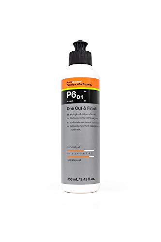 Koch-Chemie - One Cut & Finish - High-Gloss Polishing Compound with Sealant; Remove Scratches and Grindings from Grit Size P2000 and Above with Simultaneous Sealing Effect (250 milliliters)