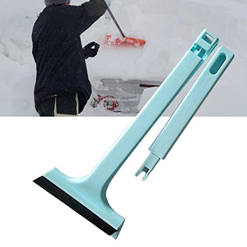 Cuteam Car Snow Removal Brush Tool,Portable Car Window Windshield Ice Scraper Snow Remover Brush Cleaning Tool Blue