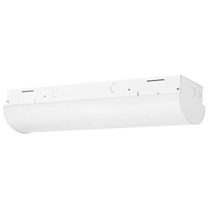 sunlite 85471 2-foot led linear strip light fixture, 20 watts, 120-277 volts, dimmable, 50,000 hour life span, 4000k cool white, 82 cri, surface mount, steel body, ul & dlc listed