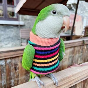 HEZHUO Parrot Bird Supplies, Light Flying Clothes, Warm and Comfortable, Tiger Skin, Green Cheek Parrot, Little Sun Parrot, Monk Parrot, Starling, mynah, Senegal Parrot, Mini Macaw Sweater (4XL)