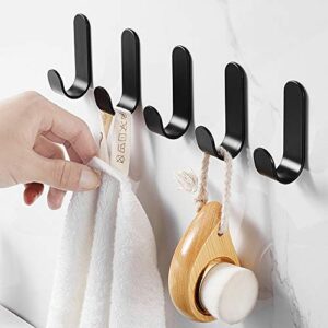 5-Pack Self-Adhesive Hook Waterproof Sticky Wall Hook for Hanging Towel Key Necklace Gloves