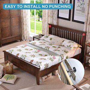 Neatbuddy 4PCS Black Adjustable Bed Frame Anti-Shake Tool, Headboard Stoppers with Free Furniture Pads and Screws, No More Creaking, Protect The Wall from Banging, Easy to Install (1.18"-4.72")