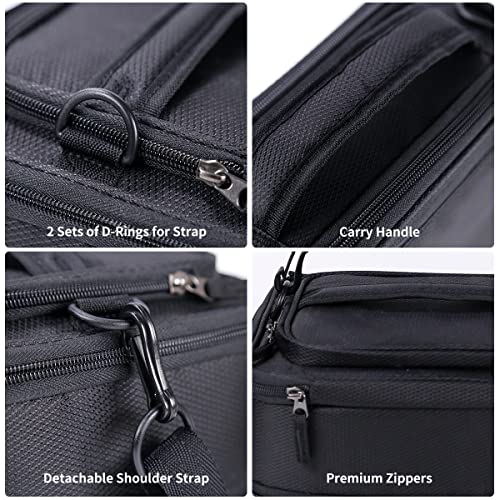 PACEARM Lunch Bag Insulated Lunch Box Cooler Bag (Black, 6-12Can)