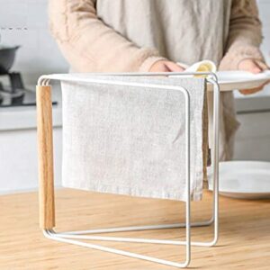 siyue Folding Countertop Dishcloth Drying Rack, 3 Arm Dish Cloth Rag Towel Rack, Minimalist Designed Dishcloth Hanging Rack Organizer, White