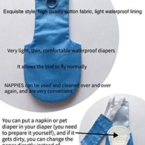 HEZHUO Bird Clothes Parrot Diapers Bird Flight Suits, Reusable Waterproof Diapers pet Bird Supplies Poli (M)