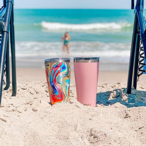 Tervis Triple Walled Guy Harvey Insulated Tumbler Cup Keeps Drinks Cold & Hot, 30oz - Stainless Steel, Shark Pirate