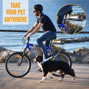 Malabi V2.0-180° Rotating Dog Bike Leash - with Shock Absorbers and Quick Attach Mechanism | Carbon Fiber | Detachable, Adjustable for The Smoothest Ride- Patent Pending