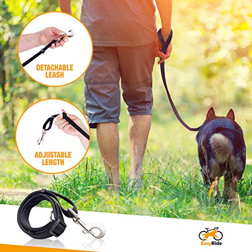 Malabi V2.0-180° Rotating Dog Bike Leash - with Shock Absorbers and Quick Attach Mechanism | Carbon Fiber | Detachable, Adjustable for The Smoothest Ride- Patent Pending