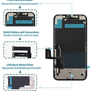 Ayake for iPhone 11 Screen Replacement Black, 3D Touch Digitizer Full HD LCD Display Replacement Retina Assembly with Repair Tools for A2111, A2223, A2221(6.1 Inch) True Tone Programmable