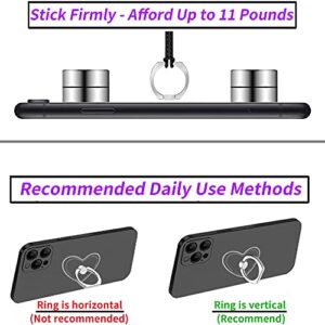 TACOMEGE Transparent Clear Phone Holder Ring Grips, Finger Ring Stand for Cell Phone Tablet (Heart-Clear)