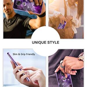 BENTOBEN Compatible with Moto G Power 2021 Case, Slim Fit Glow in The Dark Soft Flexible Bumper Protective Anti Scratch Non-Slip Cute Cover for Motorola Moto G Power (2021) 6.6 Inch, Purple Nebula