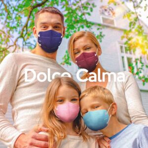 Dolce Calma KN95 Face Mask, 50 Pack Individually Wrapped, 5-Ply Breathable and Comfortable Multicolor Masks for Men and Women, Adjustable Nose Clip & Flexible Earloop KN95 Mask