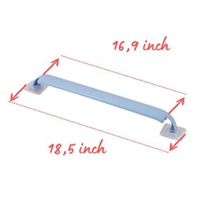 2 Pack 18 inch Adhesive Towel Holder Wall Mount, Stick On Hand Towel Bar for Kitchen Bathroom, Driling Free Bath Towel Holder, Kitchen Wall Rack for Towels (Blue)