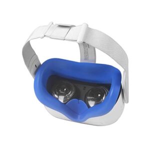 TATACO VR Silicone Cover Eye Pad for Oculus Quest 2 - Sweat-Proof, Lightproof, Non-Slip, Washable Blue