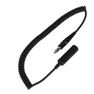 demeras headphone extension line u-92a/u to u-174/u plugs headphone extension cable connect to helicopter