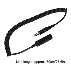 Demeras Headphone Extension Line U-92A/U to U-174/U Plugs Headphone Extension Cable Connect to Helicopter