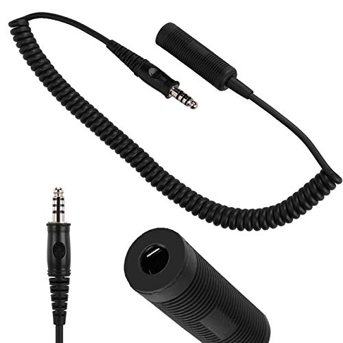 Demeras Headphone Extension Line U-92A/U to U-174/U Plugs Headphone Extension Cable Connect to Helicopter