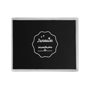 ink pad, 5x4'' washable non-toxic ink stamp pad for baby footprint handprint, black