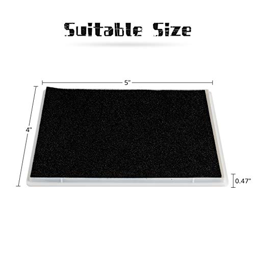 Ink Pad, 5x4'' Washable Non-Toxic Ink Stamp Pad for Baby Footprint Handprint, Black