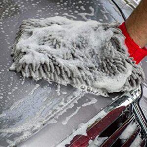 Mothers Premium Chenille Car Wash Mitt - Scratch & Lint Free, 2pk