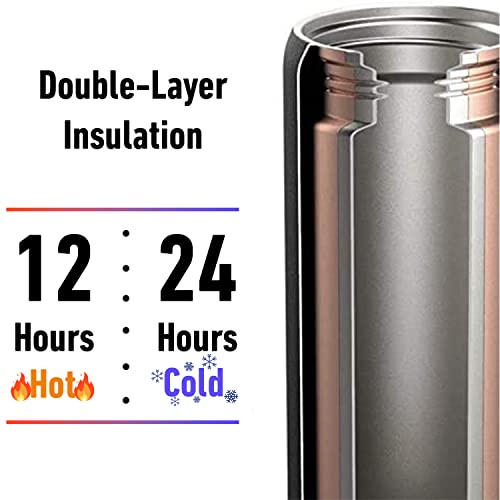 Vacuum Insulated Premium Water Bottle with Rechargeable Bluetooth Speaker - Steel Double Wall Design + Lights, Convenient drinking spout, Lid Lock, and Carry Handle (700ml/23.6 oz) (Black)