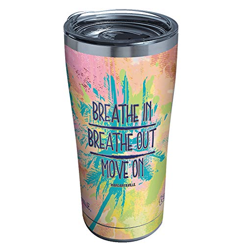 Tervis Triple Walled Margaritaville Breathe In And Out Insulated Tumbler Cup Keeps Drinks Cold & Hot, 20oz, Stainless Steel