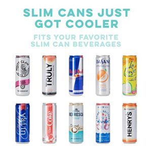 Swig Life Wanderlust + Matte Aqua Seltzer Lovers Gift Set, Includes (2) 12oz Skinny Can Coolers, Triple Insulated, Stainless Steel, Easy to Clean, and Dishwasher Safe