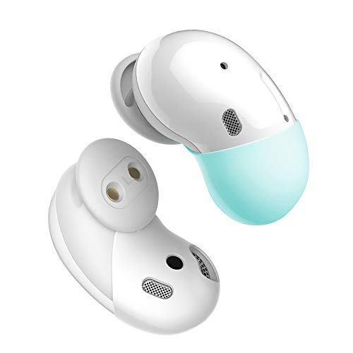 diofit Skin-Friendly Silicone Tips for Galaxy Buds Live. Comfortable Wearing. Stable Fit, 2 Pairs (White)