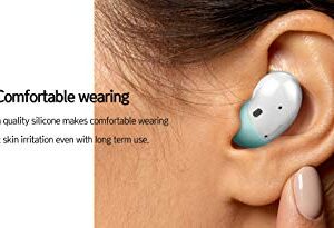 diofit Skin-Friendly Silicone Tips for Galaxy Buds Live. Comfortable Wearing. Stable Fit, 2 Pairs (White)